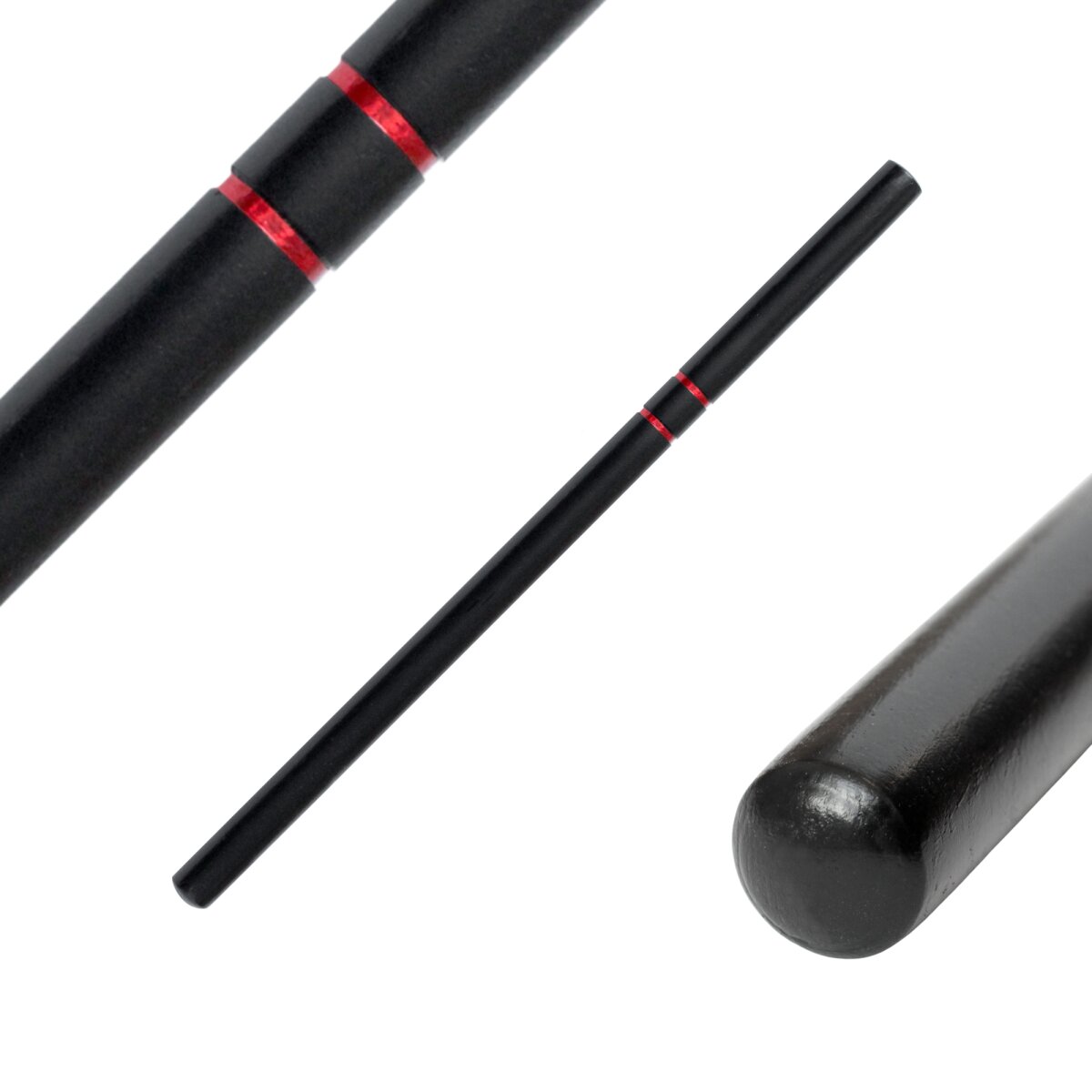 Black escrima stick / baton red oak