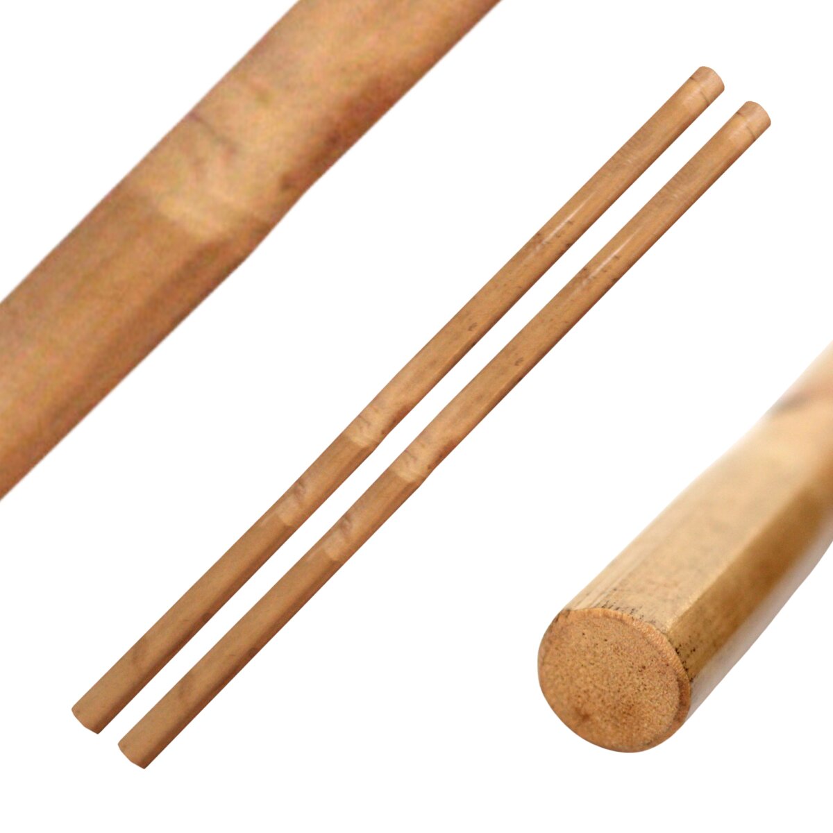 Escrima Rattan natur ungeschält 2er Pack